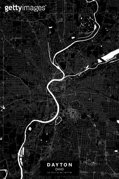 Dayton, Ohio, USA Vector Map (1498023161) 일러스트, 무료 일러스트 - 게티이미지뱅크