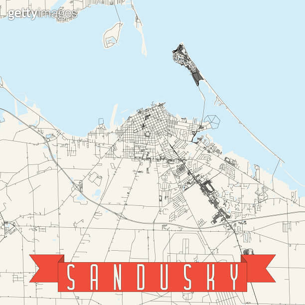 Sandusky, Ohio, USA Vector Map 이미지 (1498016935) - 게티이미지뱅크