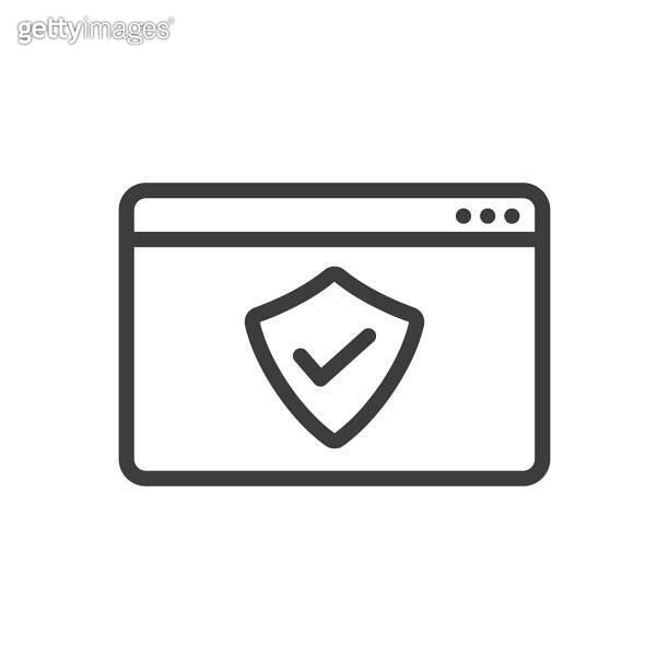 Security Check, Protection Isolated Vector Icon 이미지 (1768694200) - 게티이미지뱅크