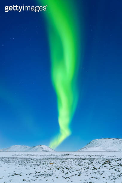 Iceland. Aurora Borealis. Northern lights and skies with stars. Nature ...