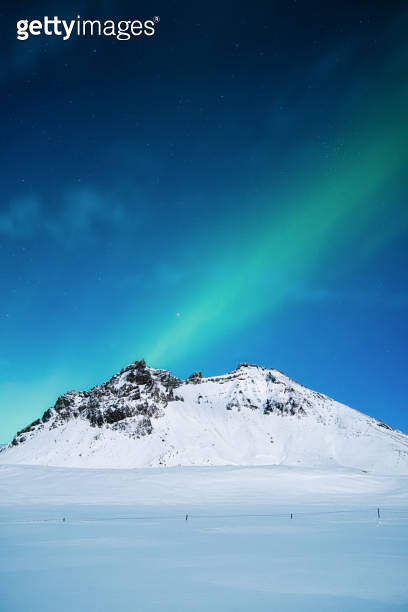 Aurora Borealis. Northern lights and clear skies. Nature. Scandinavian ...