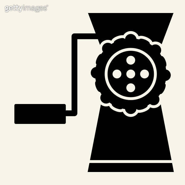 Meat grinder solid icon. Manual mincer symbol, glyph style pictogram on ...