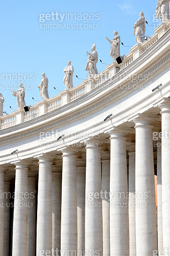 Colonnade of St. Peter, St. Peter's Square, Rome, Vatican 이미지 ...