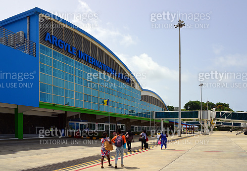 Argyle International Airport - passengers arrive at the main terminal ...