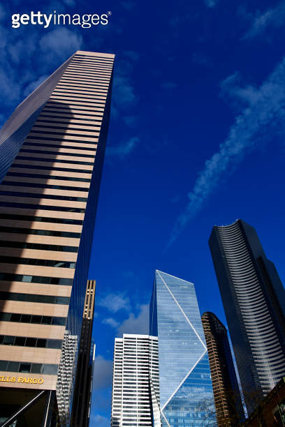 DocuSign Tower and neighboring skyscrapers, Seattle, Washington, USA ...
