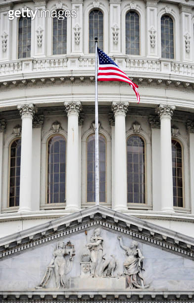 United States Capitol - American Flag and the Genius of America ...