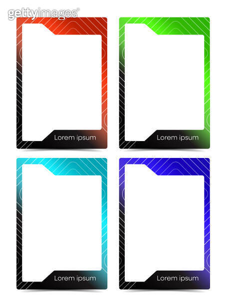 modern digital identification card picture frame border template design ...
