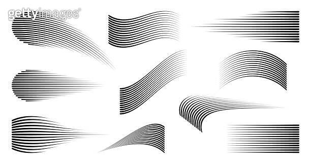 Speed line. Set various motion symbols. Isolated 이미지 (1551731929) - 게티이미지뱅크
