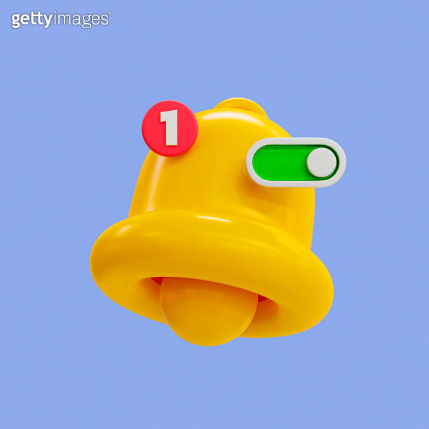 3d minimal turn-on notification concept. New update reminder. New ...