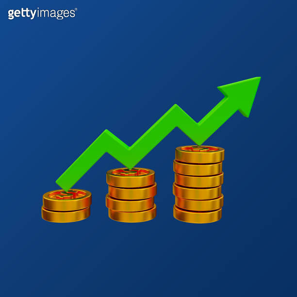 3d minimal financial growth. soaring finances. stock up. strengthening ...