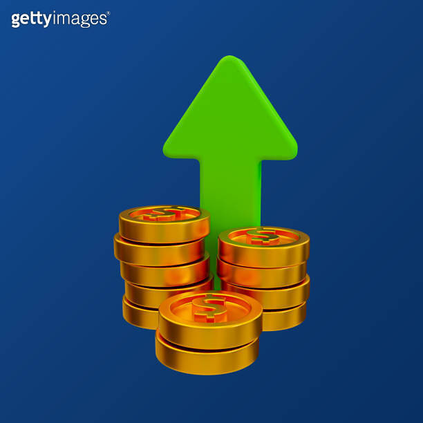 3d minimal financial growth. soaring finances. stock up. strengthening ...