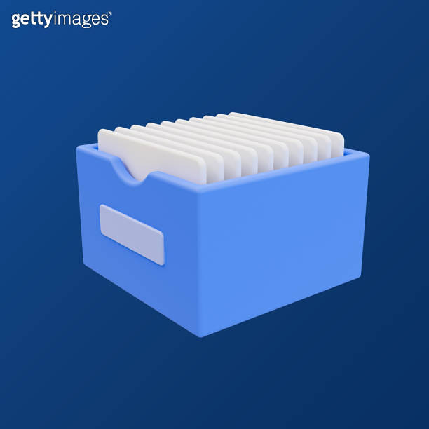 3d minimal file management. data organization. document administration ...