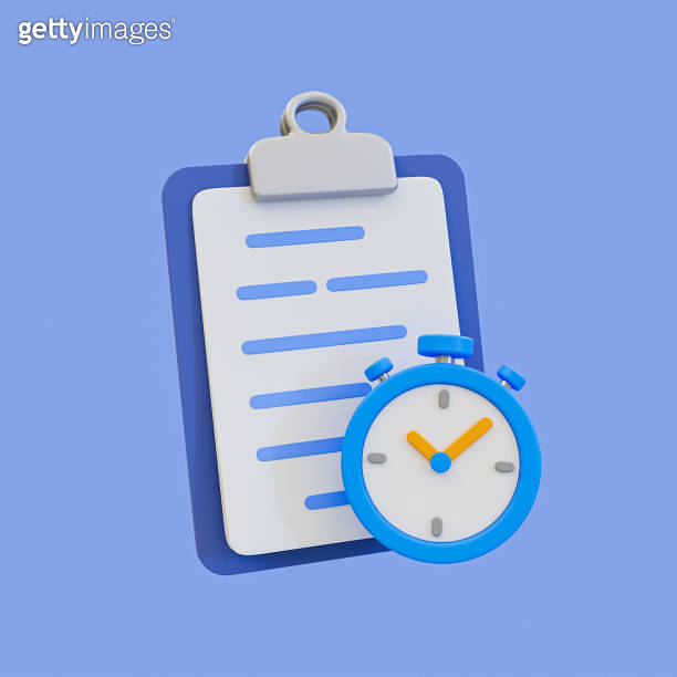 3d minimal deadline work. urgent work. get work done in time concept ...