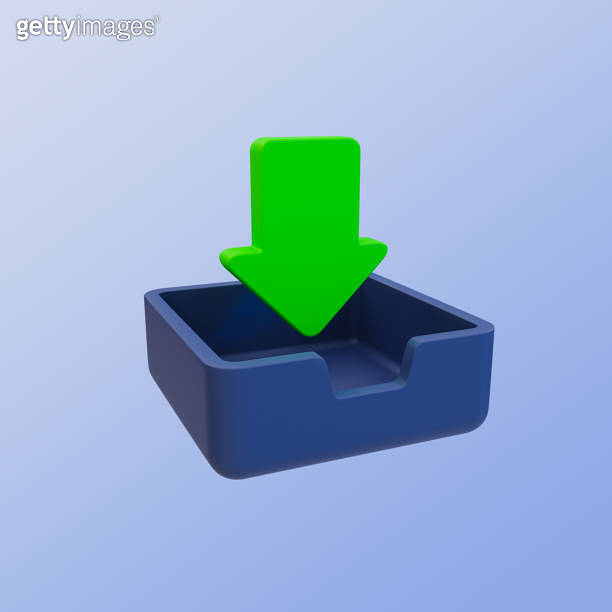 3d minimal file document download. cloud computing concept. download ...