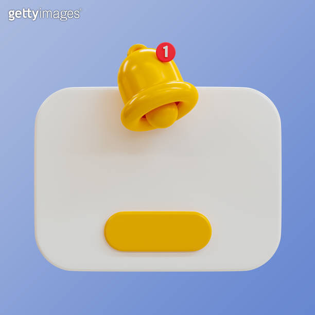 3d minimal reminder mockup. notification template. announcement ...