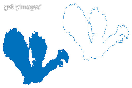 Lake Laguna (Republic of the Philippines) map vector illustration ...