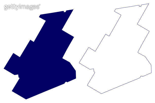 Perth County (Canada, Ontario Province, North America) map vector ...