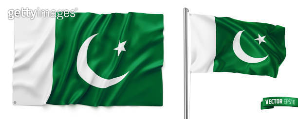 Vector realistic Pakistan flags 이미지 (1837804671) - 게티이미지뱅크