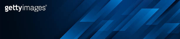 Abstract dark blue banner design background with diagonal geometric ...