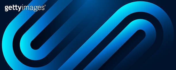 Dark blue abstract background with glowing diagonal geometric shape graphic. Modern shiny blue ...