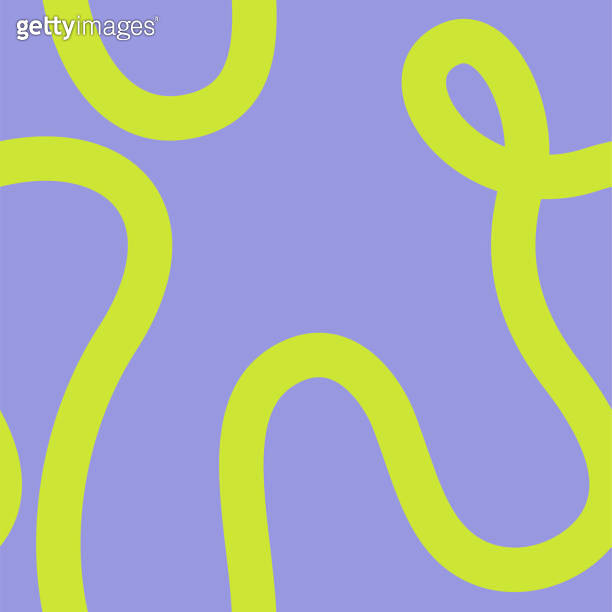 Naive groovy squiggle seamless pattern. 1970 Fun colorful line Doodle ...