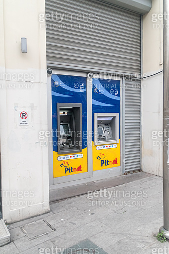 ATM of PTT (Posta ve Telgraf Teskilati), Post and Telegraph Agency ...