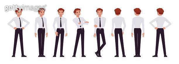 Business consultant professional male set, handsome man different ...