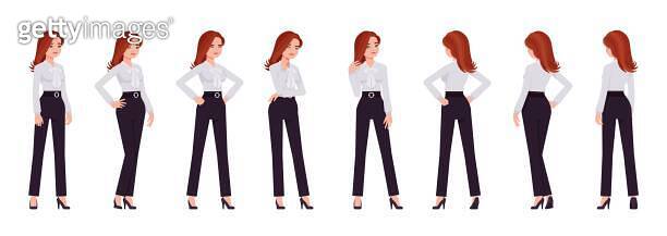 Business consultant professional lady set, attractive woman different ...