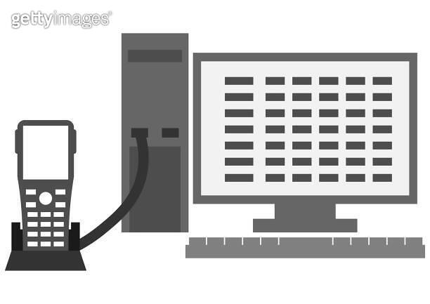 Image illustration of connecting a terminal to a computer and sending ...