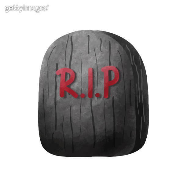 Gravestone rip with cute ghost Halloween rip watercolor vector ...