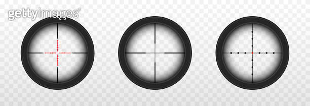 Set of vector sights on an isolated transparent background. Crosshair ...
