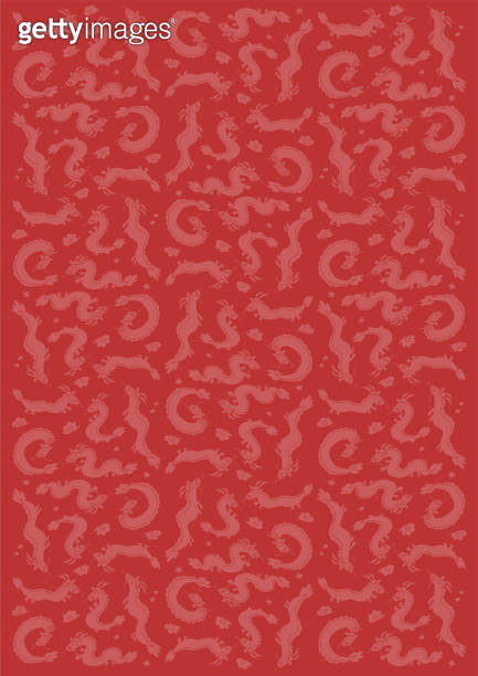 Seamless pattern of cute red dragons. Vector illustration. Patterns of ...