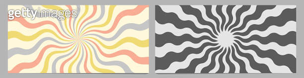 abstract multi colored sun rays, vintage swirl pattern background ...