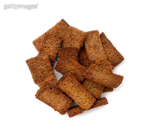 Rye Croutons, Brown Bread Rusks, Crispy Bread Cubes, Dry Rye Crouoton ...