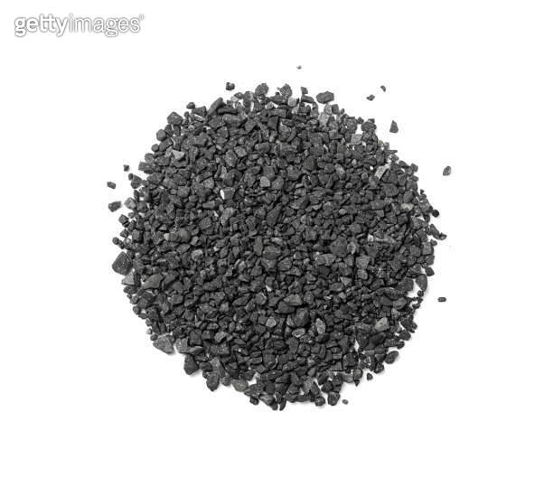 Gravel Pile Isolated, Grey Coarse Sand, Fine Granular Stones, Grit Sand ...