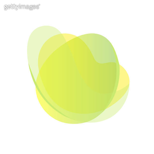 Abstract modern graphic element in yellow color. Dynamic yellow shape ...