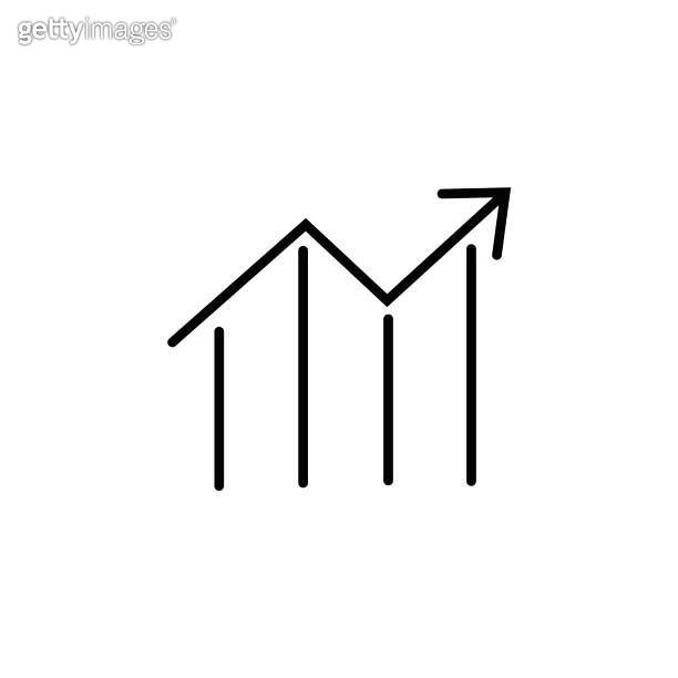 Graph line icon, chart, financial indicators logo vector 이미지 ...