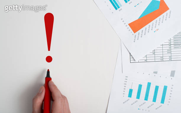 Business documents, financial reports with charts and infographics ...