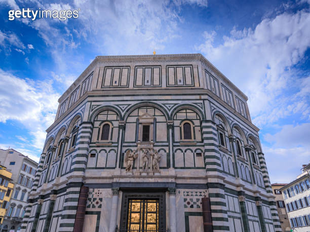 The Florence Baptistery in Italy. The Baptistery of Saint John is one ...
