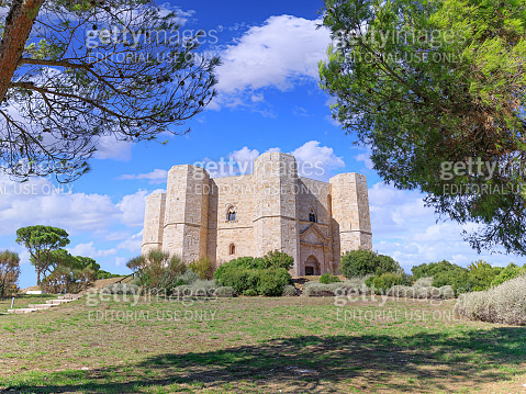 View of Castel del Monte, a unique masterpiece of medieval architecture ...