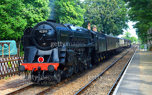 Vintage British Railways BR Standard Class 9F 2-10-0 steam locomotive ...