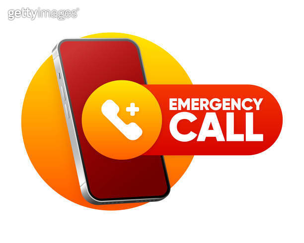 SOS emergency call. 911 calling. Emergency call. A cry for help ...