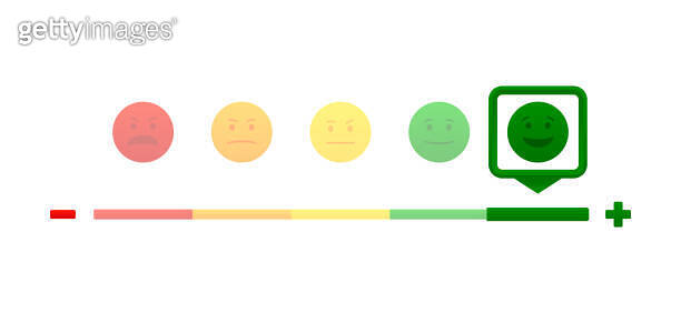 Emotional icons indicating quality, level, rating. Business feedback ...