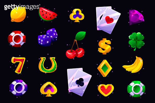 Cartoon_set_of_slot_game_icons (1475695426) 일러스트, 무료 일러스트, 아이콘, 무료 아이콘 ...