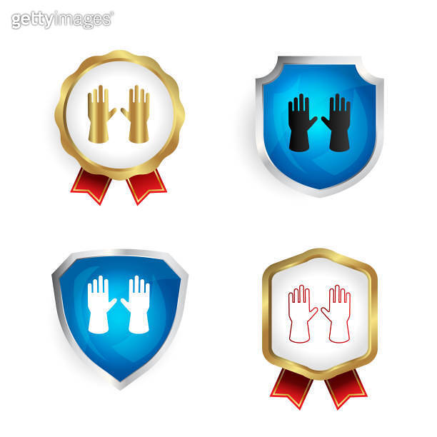 Abstract Hand Gloves Badge and Label Collection 이미지 (1512314774) - 게티이미지뱅크