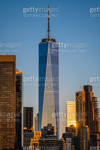 WTC in the lower Manhattan in New York City early in the morning ...