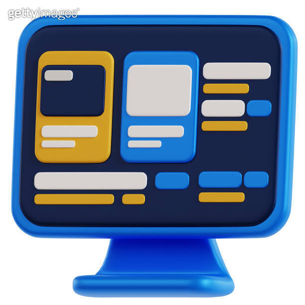 3D Screen monitor icon design 이미지 (1720962064) - 게티이미지뱅크