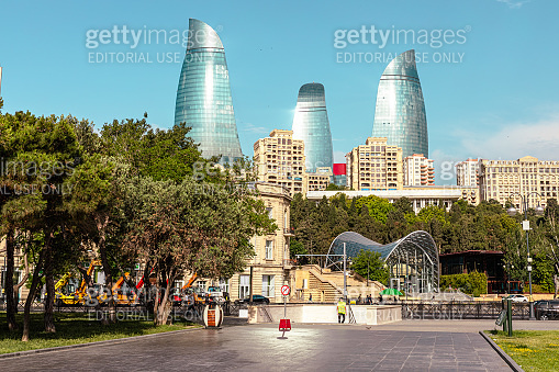 Baku Flame Towers is the tallest skyscraper in Baku, Azerbaijan ...