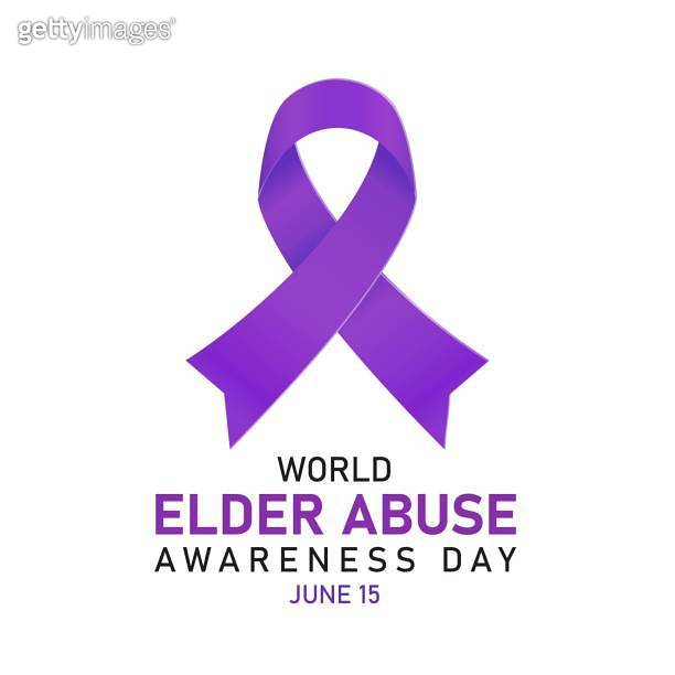 Purple Ribbon for World elder abuse awareness day design on June 15 ...