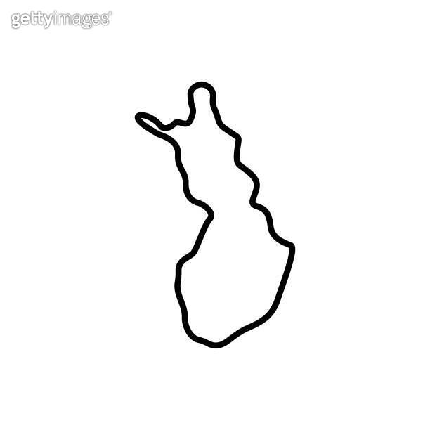 Finland map icon. Finland outline map. Simple icon for web design ...